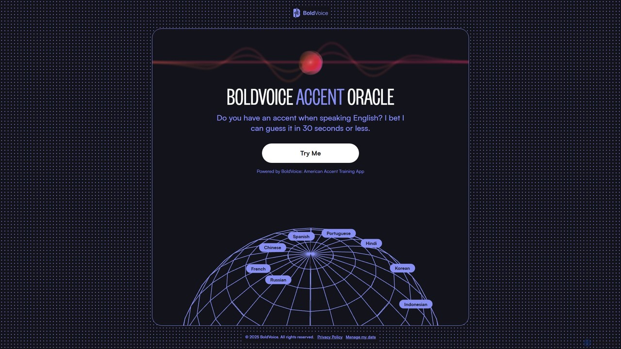 Accent Oracle: Free AI Accent Detector by BoldVoice - ToolMage