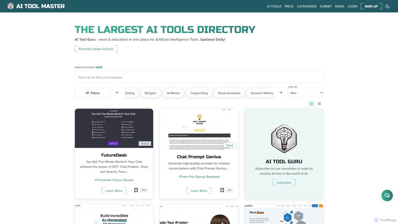 AI Tool Guru | The Largest AI Tools Directory & Resource Hub - ToolMage