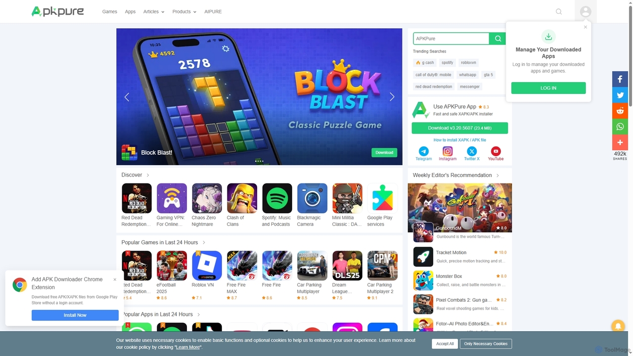 Apkpure | Free Android APK Downloader & App Store - ToolMage