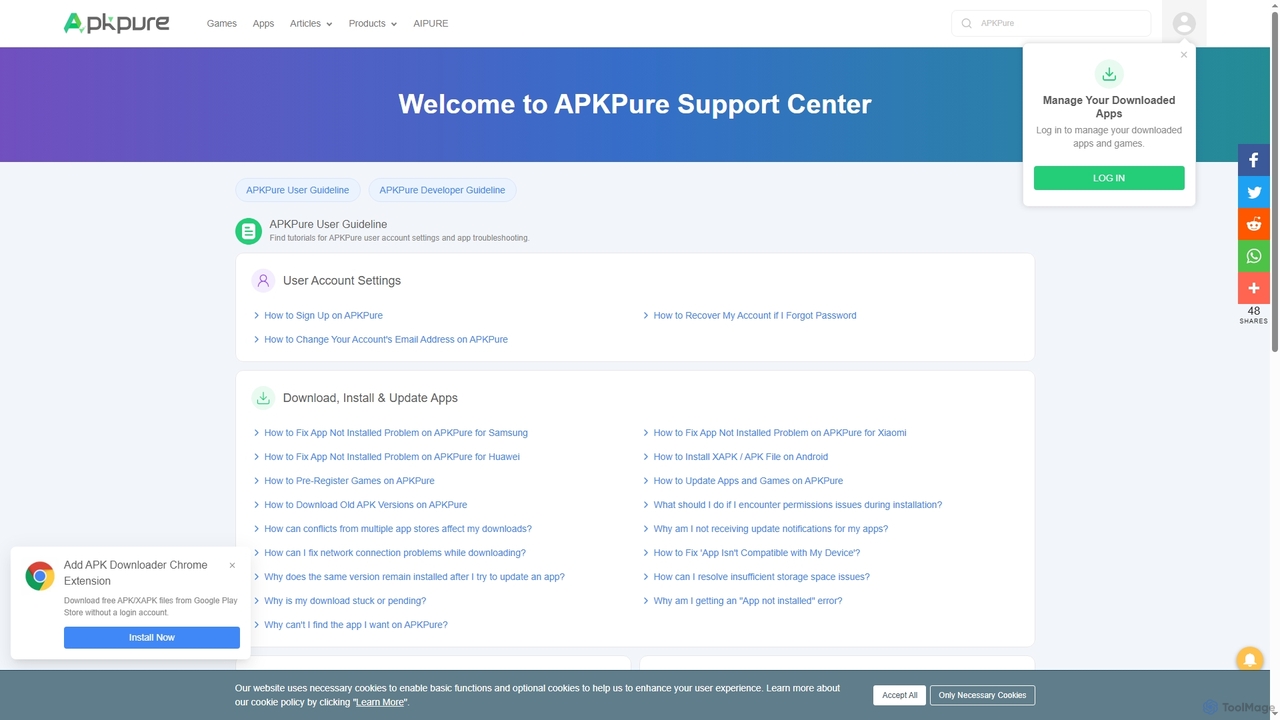 Apkpure | Free Android APK Downloader & App Store - ToolMage