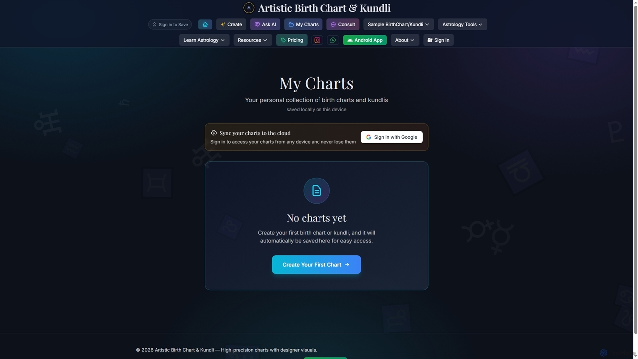 Artistic Birth Chart: AI-Powered Astrology & Custom Art - ToolMage