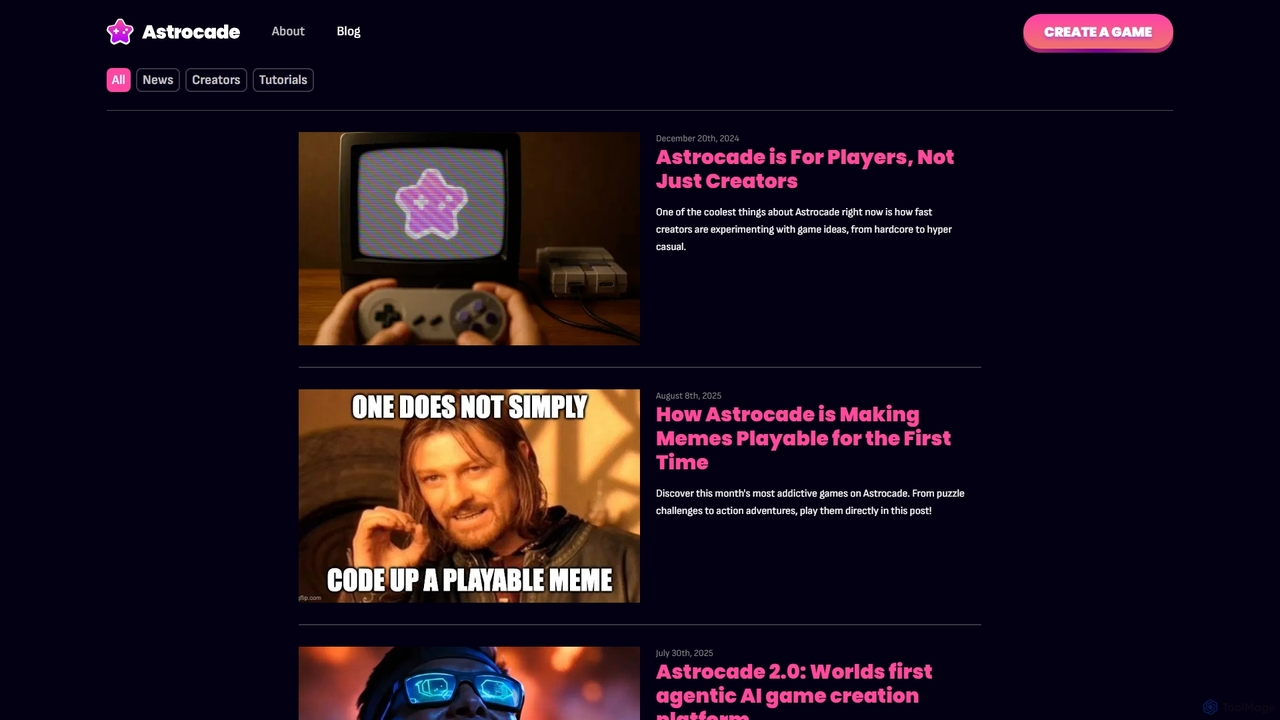 Astrocade: AI Game Creation Platform | Instantly Create Games from Text ...