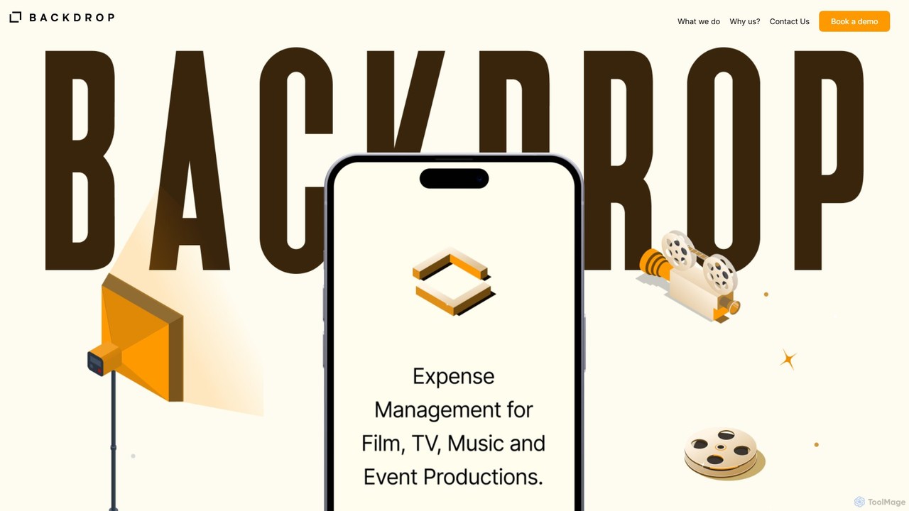 Backdrop | AI Expense Management for Film & TV Production - ToolMage