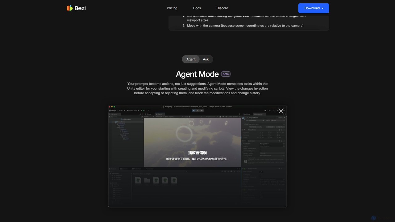 Bezi | AI Assistant for Unity Game Development & Debugging - ToolMage