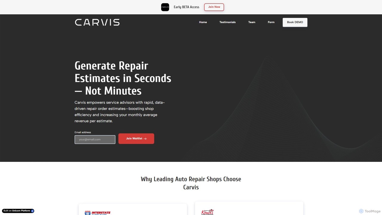 Carvis | AI-Powered Auto Repair Estimate & Shop Management Software ...