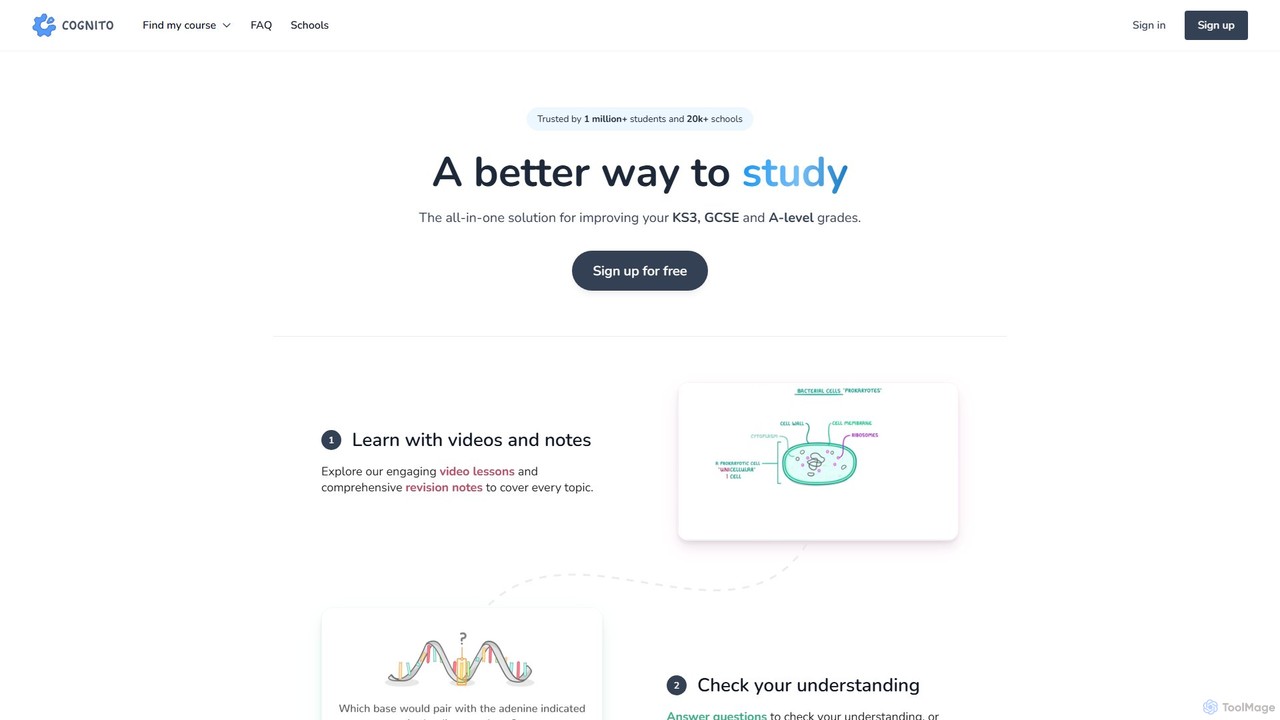 Cognito | Free Maths & Science Revision for GCSE & A-Level - ToolMage