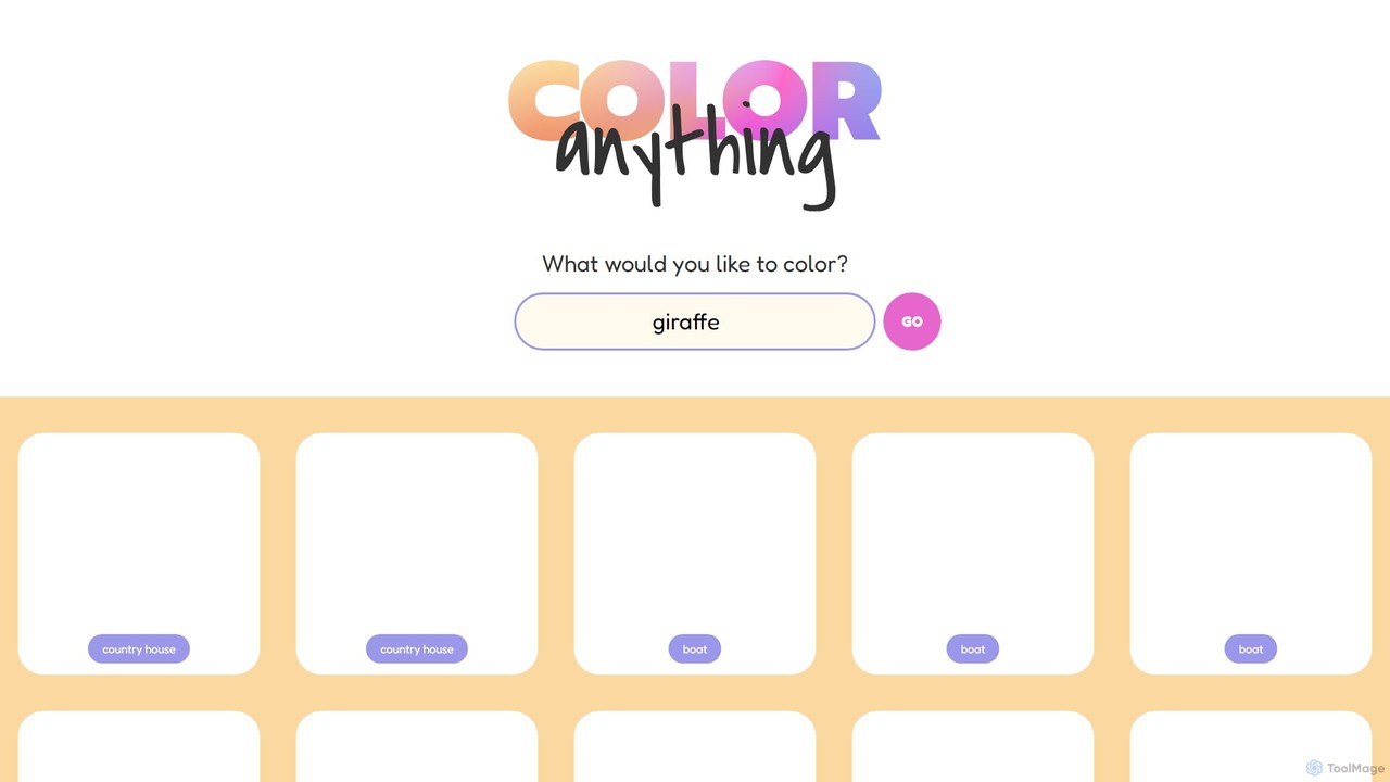AI 색칠 공부 페이지 생성기 - 맞춤 페이지 무료 제작 및 인쇄 | Colorings.io - ToolMage