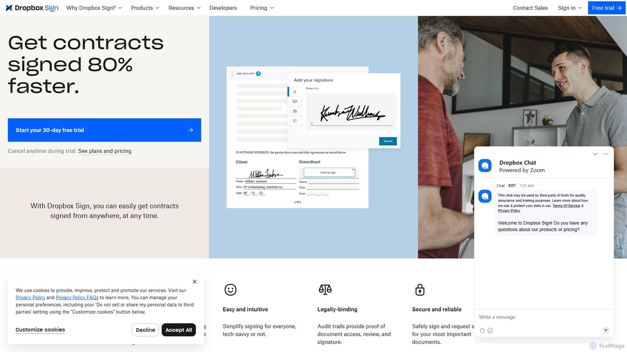 Dropbox Sign | Secure & Legally Binding eSignature Solution - ToolMage