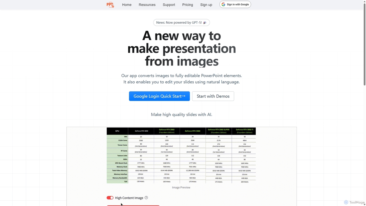 Plus AI: AI Presentation Maker for PowerPoint & Google Slides - ToolMage