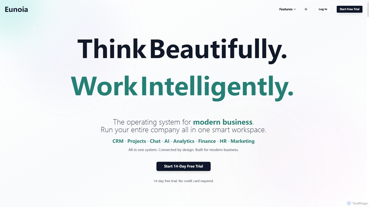 Eunoia: All-in-One AI Business Workspace for Smart Operations - ToolMage