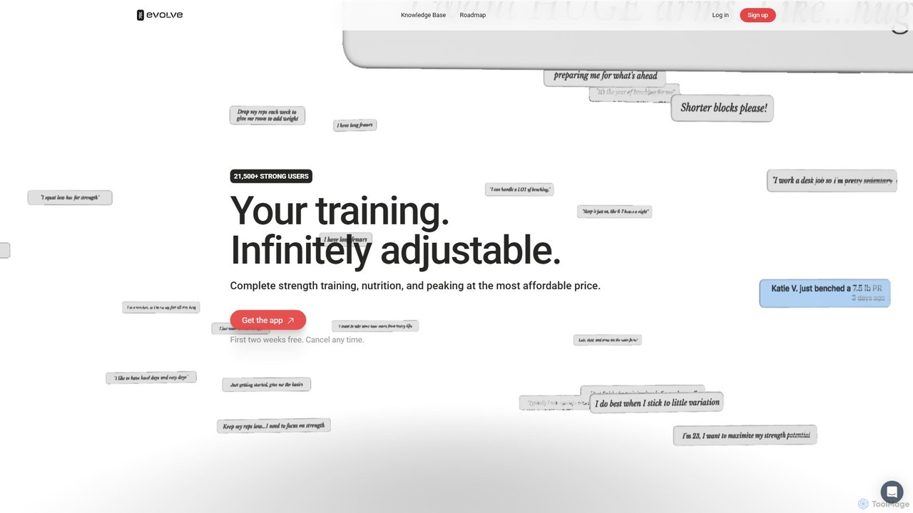 Evolve Training App | AI Powerlifting & Strength Coach - ToolMage
