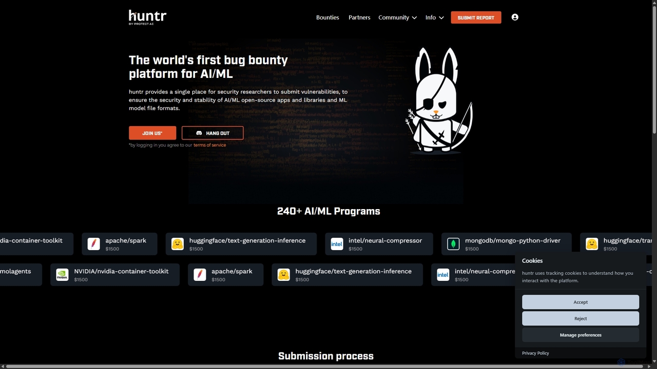 Huntr | The Premier Bug Bounty Platform for AI/ML Security - ToolMage