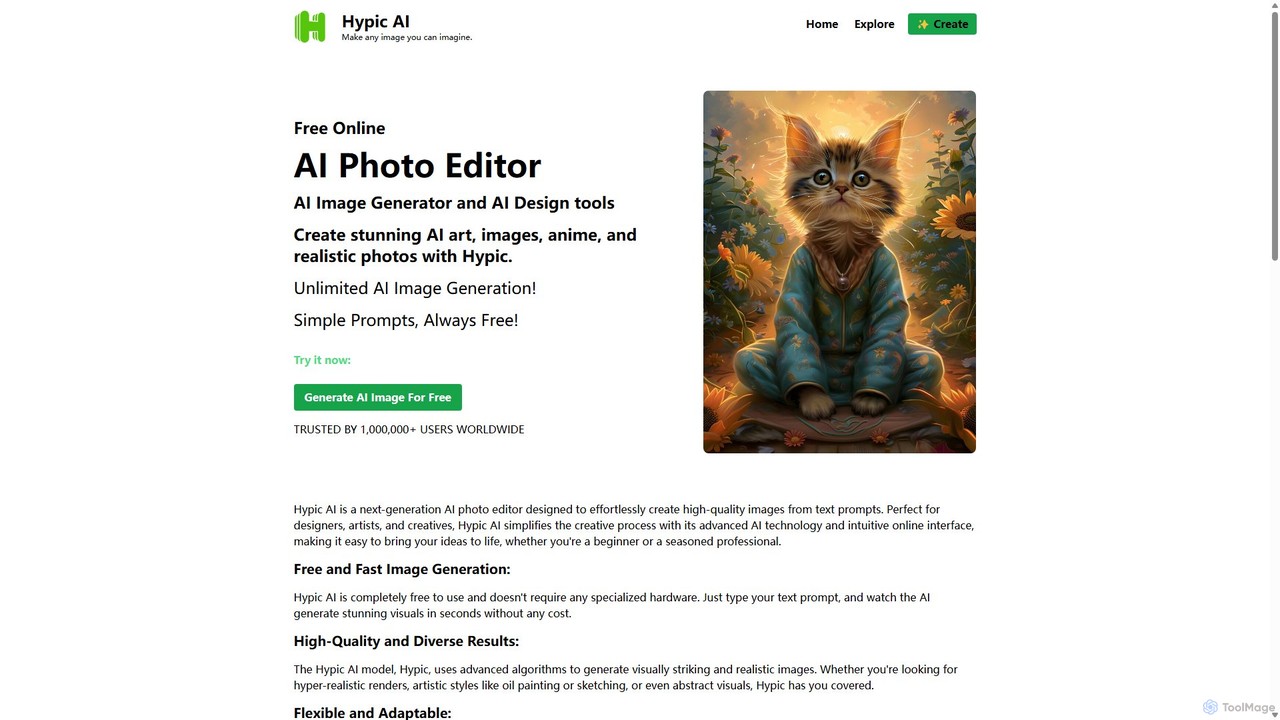 Hypic: AI Photo Editor for Flawless Portraits & Creative Edits - ToolMage