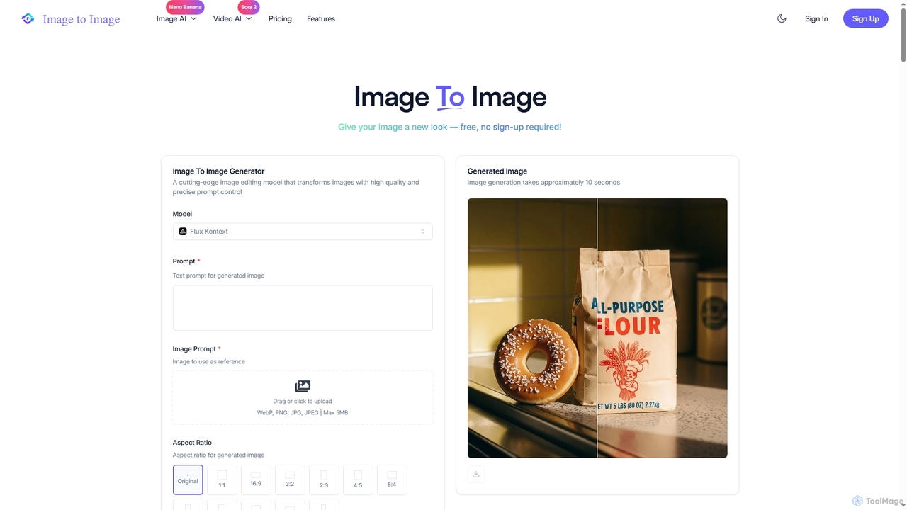Image to Image AI: Free Generator, Editor & Video Creator - ToolMage