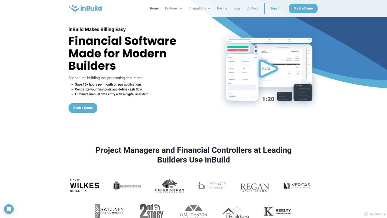 inBuild: AI-Powered Financial Management for Construction - ToolMage