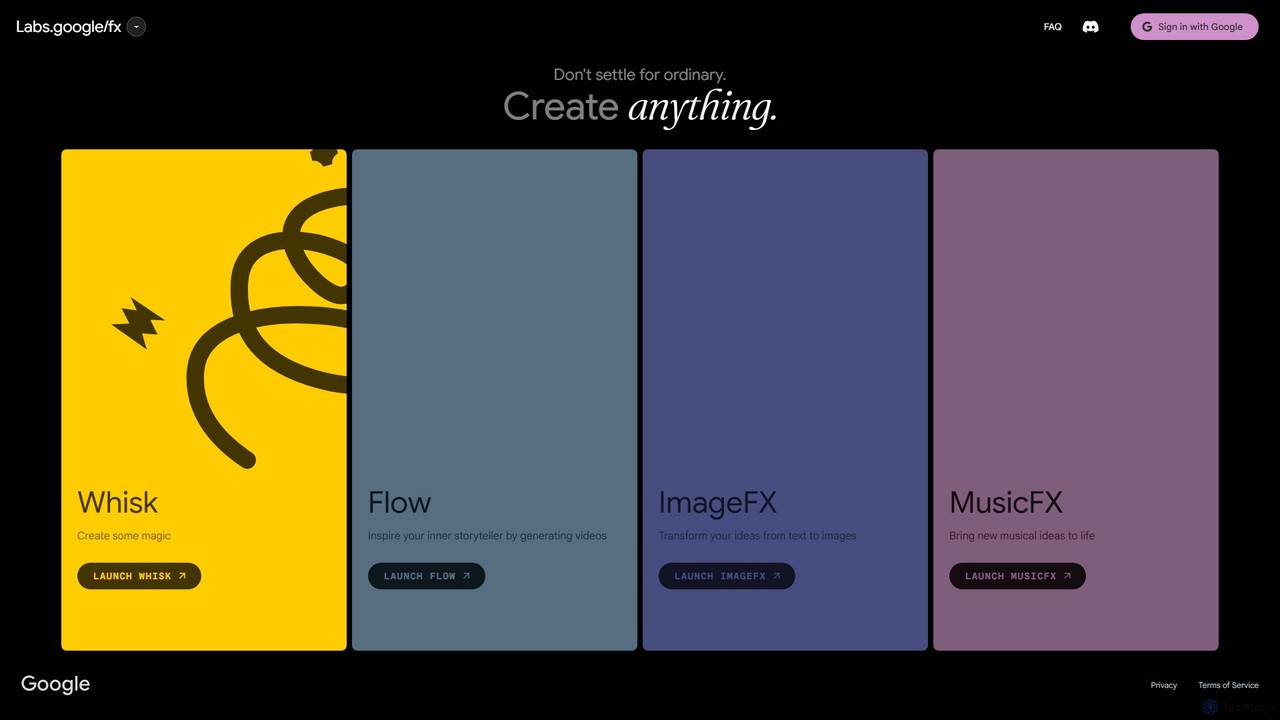 labs.google/fx: Google's AI Creative Suite for Image, Music & Video ...