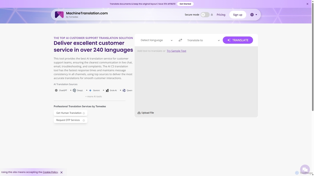 Machine Translation | The Most Accurate AI Translator Aggregator - ToolMage