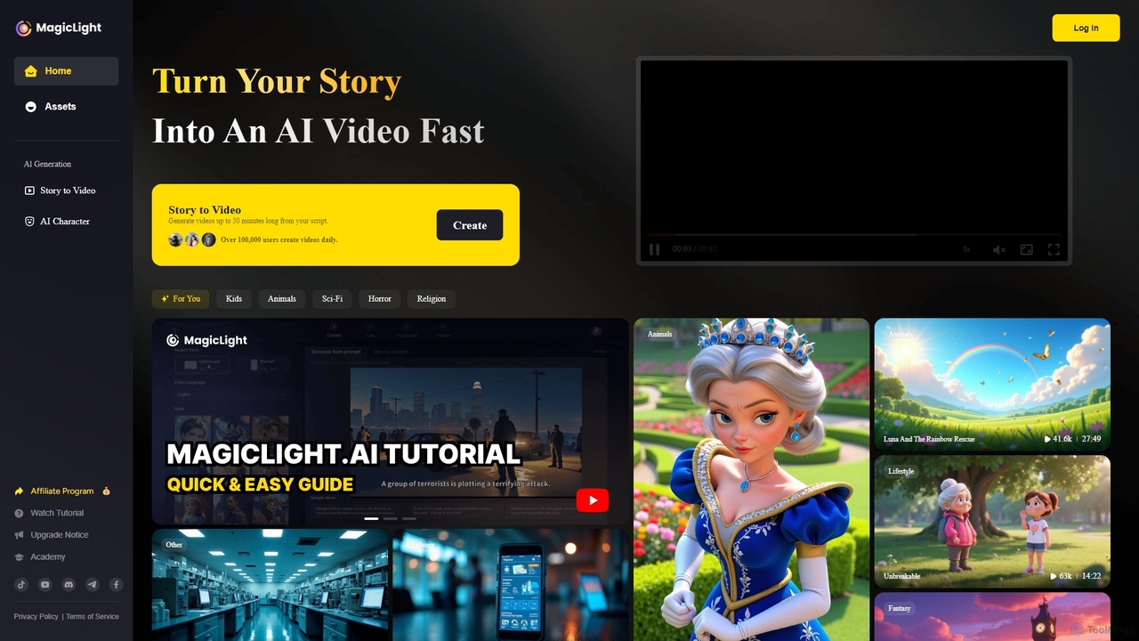 Magic Light AI: AI Story to Video Generator | Text to Animated Video ...
