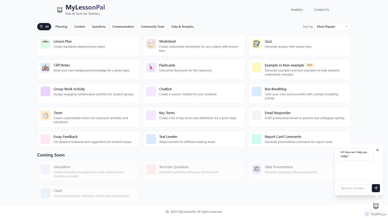 MyLessonPal: AI Lesson Planner & Teacher Assistant - ToolMage