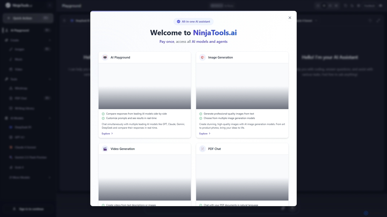 Ninjatools: All-in-One AI Platform with GPT-4, Claude, & More - ToolMage