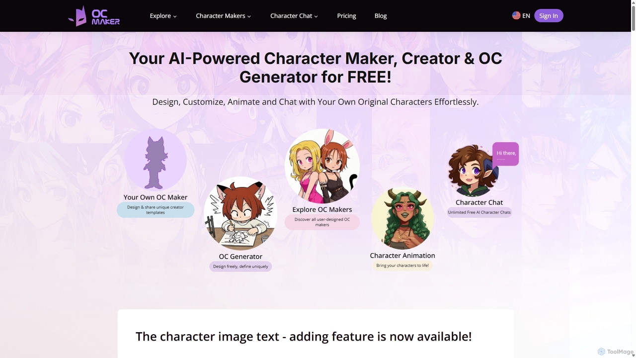 OC Maker: Creador, Generador y Animador de Personajes con IA | Gratis ...