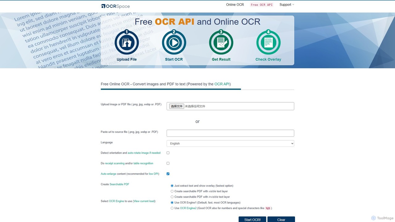 OCR.space | Free Online OCR & API for PDF/Image to Text - ToolMage