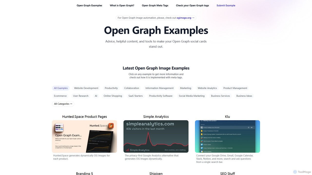 Open Graph Examples | The Ultimate Gallery for Social Media Card ...