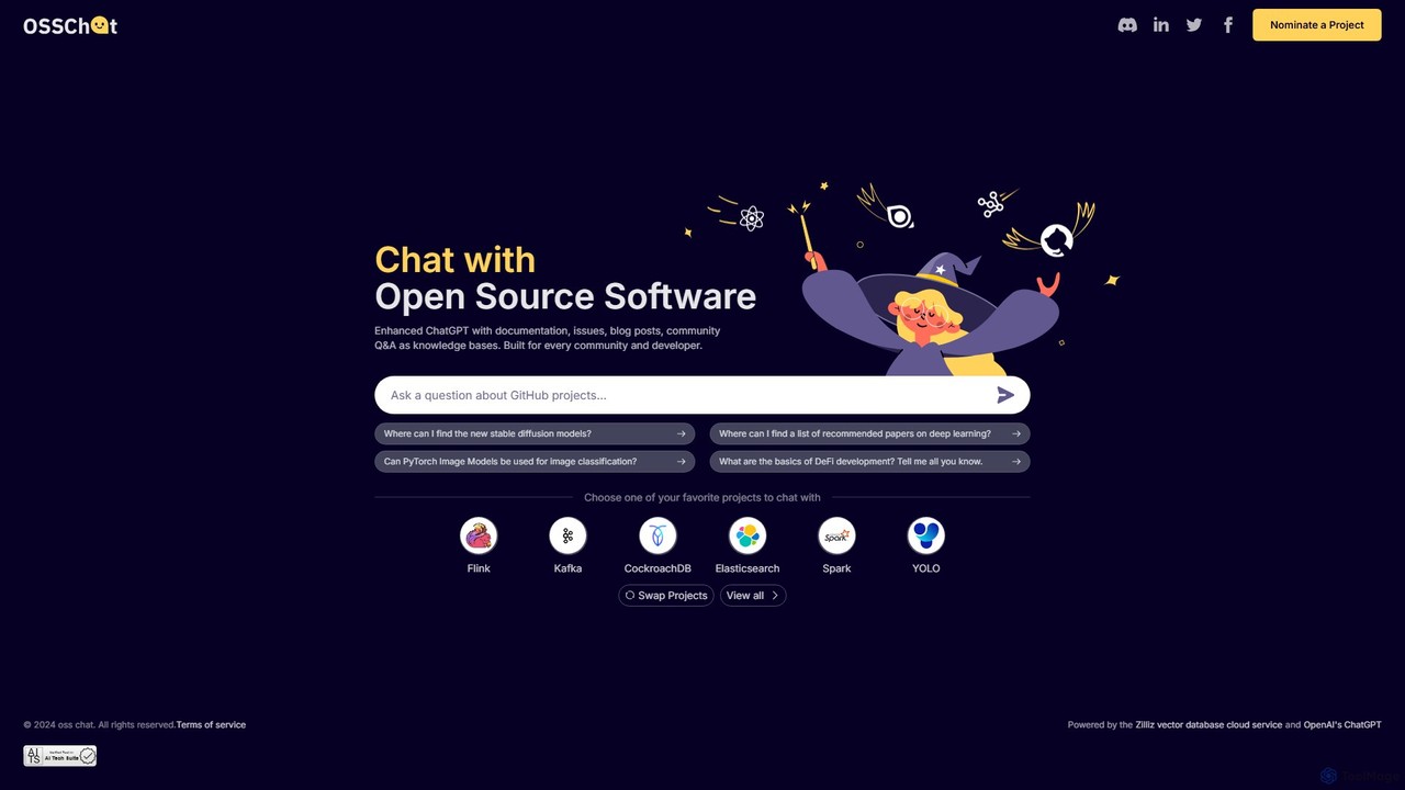 OSS Chat | AI Chatbot for Open Source Software Documentation - ToolMage