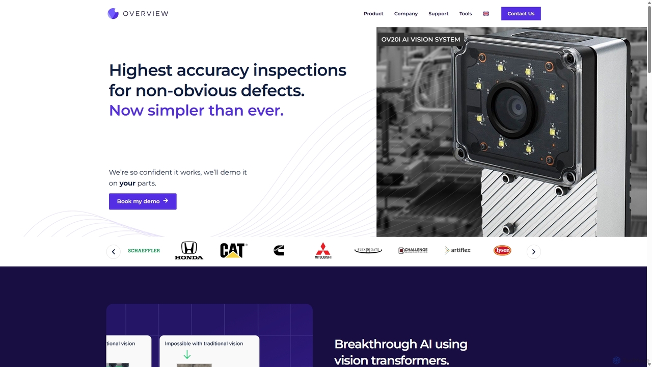 Overview.ai: AI Vision System for Manufacturing Defect Detection - ToolMage