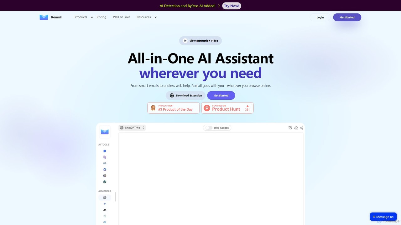 Remail: All-in-One AI Assistant for Email, Writing & Browsing - ToolMage