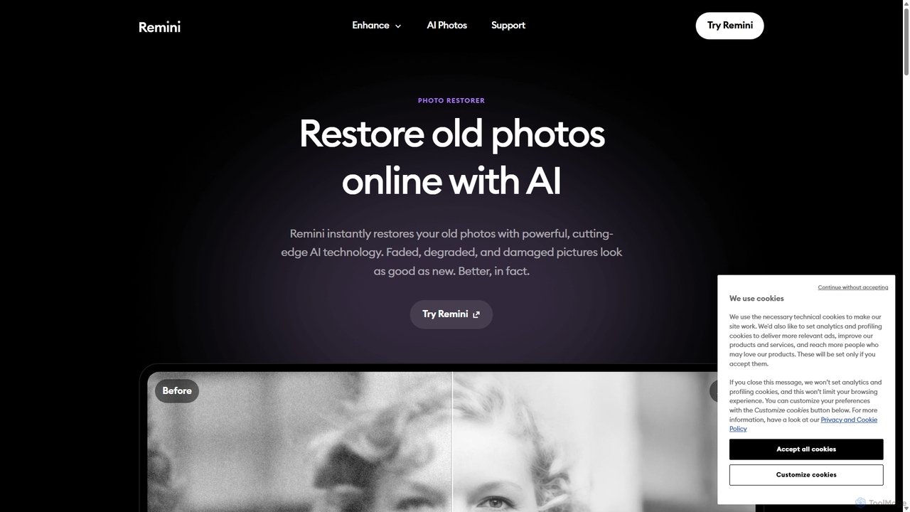 Remini: AI Photo & Video Enhancer to Unblur, Restore & Upscale - ToolMage