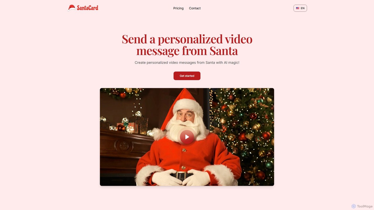 Personalized AI Santa Video Messages | SantaCard - ToolMage