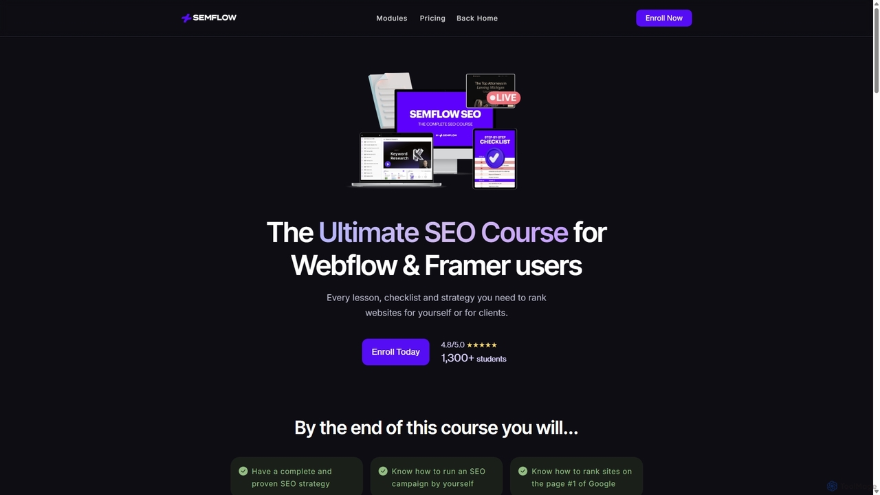 Semflow | The AI-Powered SEO App for Webflow & Framer - ToolMage