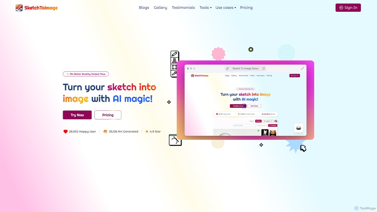 Sketch To Image | AI Art Generator to Turn Sketches into Art - ToolMage