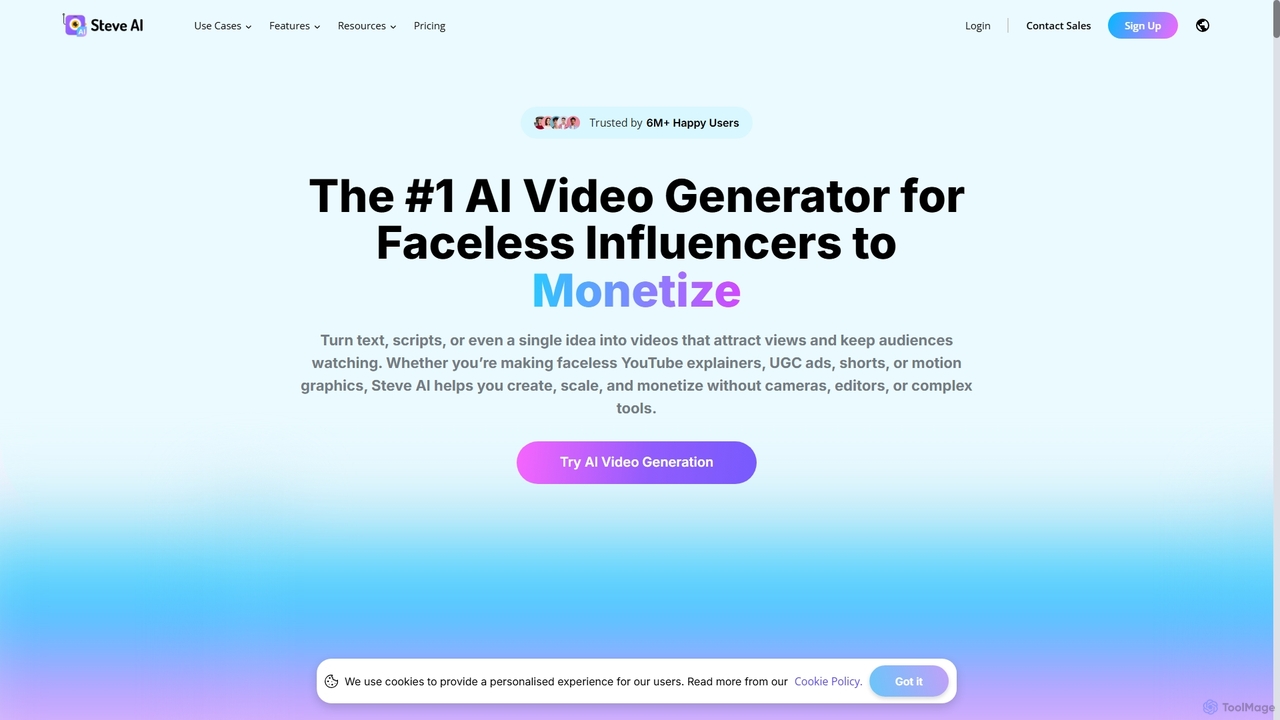 Steve Ai The 1 Ai Video Generator For Faceless Content Creators