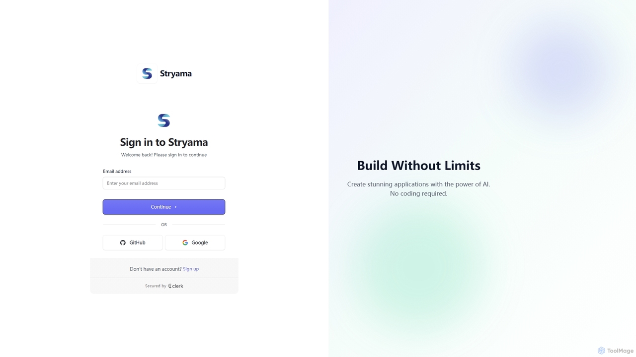 Stryama: AI App Builder for React Apps | No Code Web Development - ToolMage