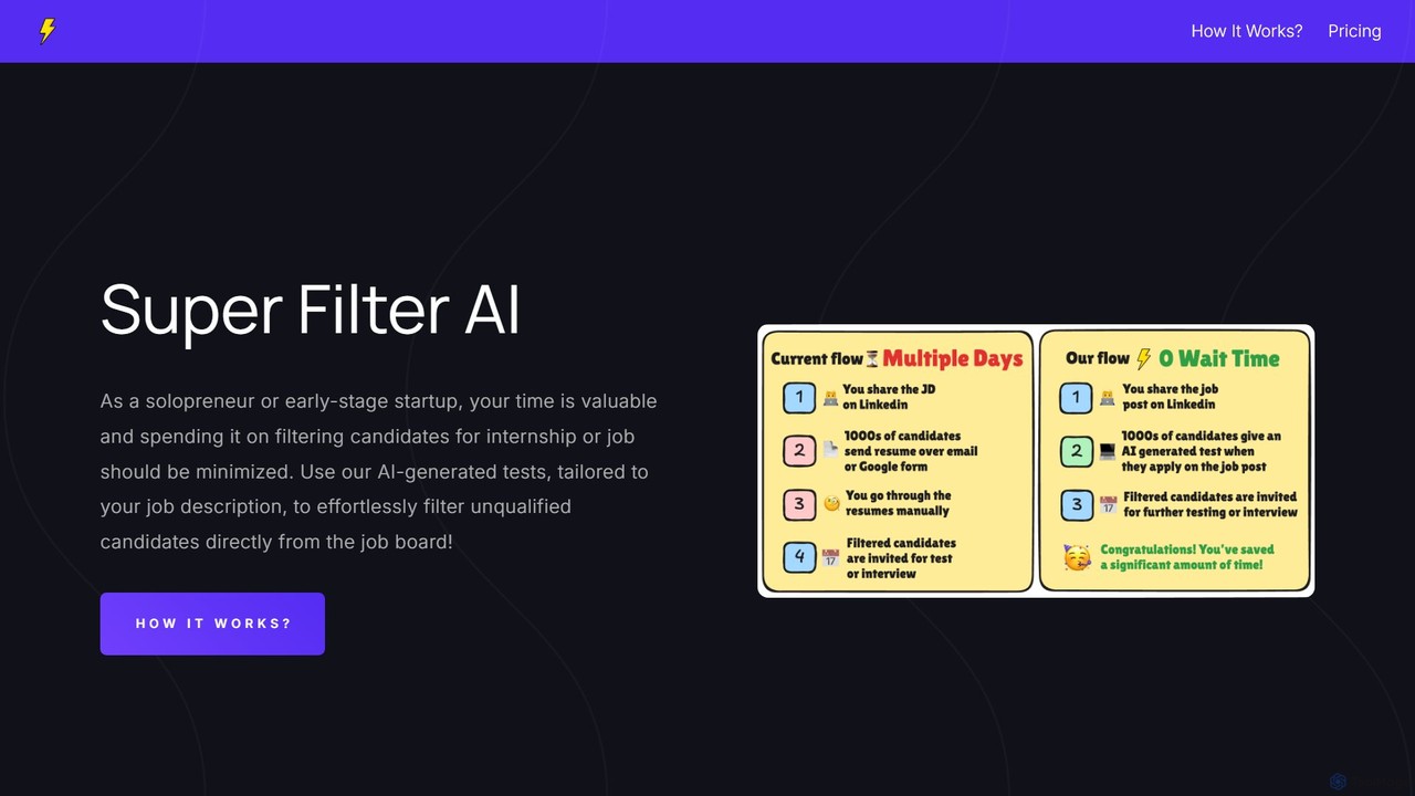 Super Filter AI | AI-Powered Candidate Screening & Testing - ToolMage