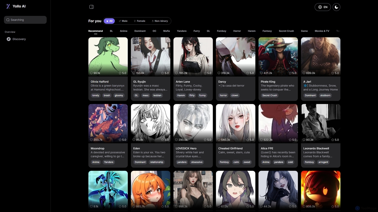 Yollo AI: Free, Unfiltered Character AI Chat & Roleplay | No Sign Up ...
